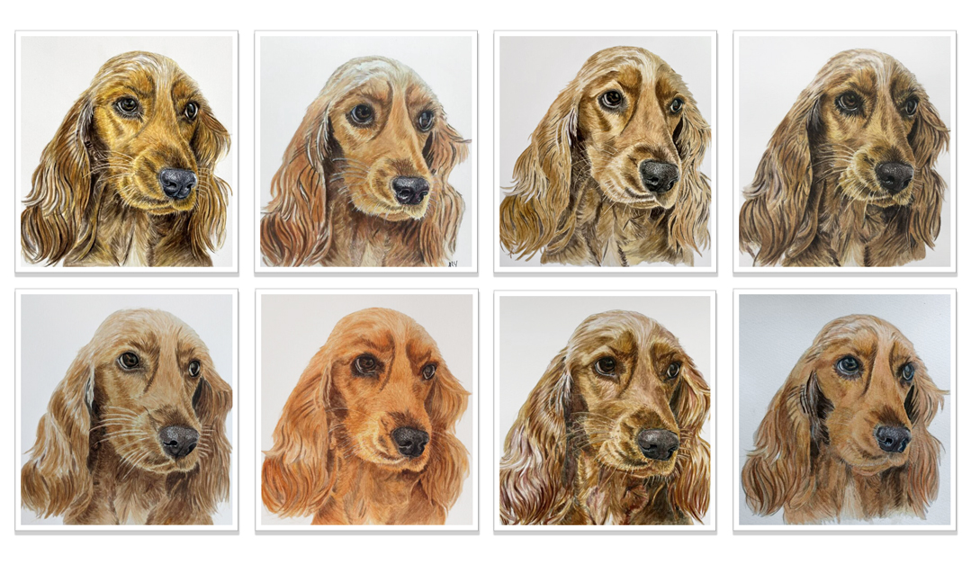 Paint a dog nose step by step - Nature Studio